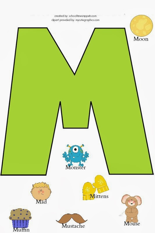 Free A-Z Word Poster Printables | School Time Snippets