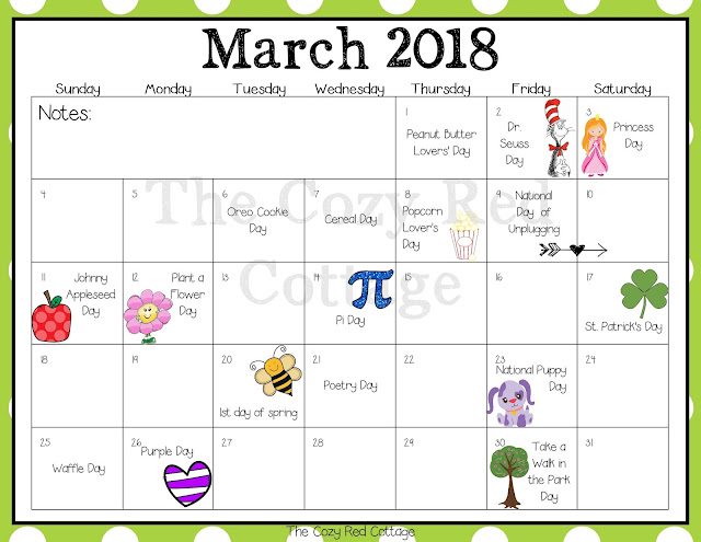 The Cozy Red Cottage: 17 Fun Holidays to Celebrate with your Kids in March