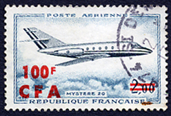 IMPRESSIONS TIMBRÉES: SURCHARGES C.F.A.