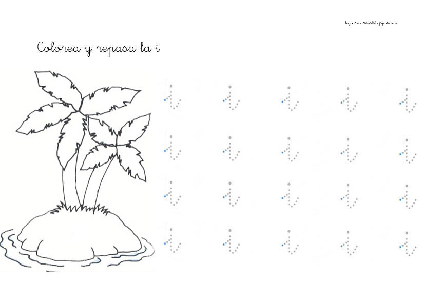 RECURSOS DE EDUCACIÓN INFANTIL: FICHAS: VOCAL I