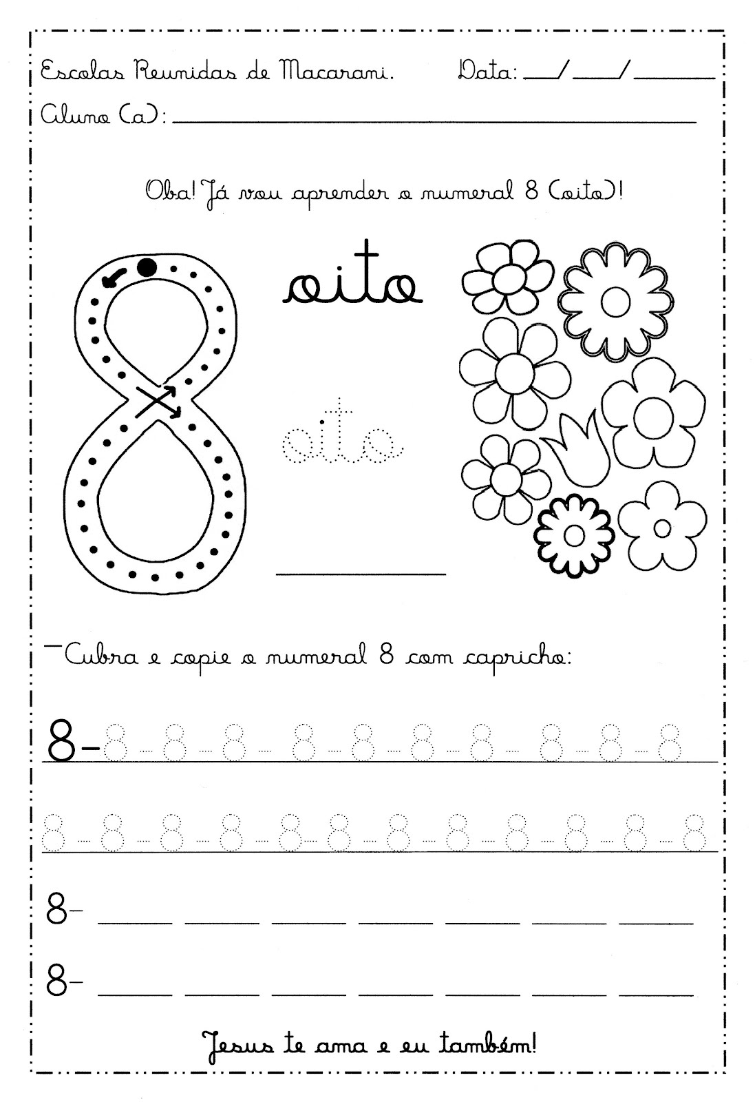 Atividades Numeral 8 Educação Infantil - RETOEDU