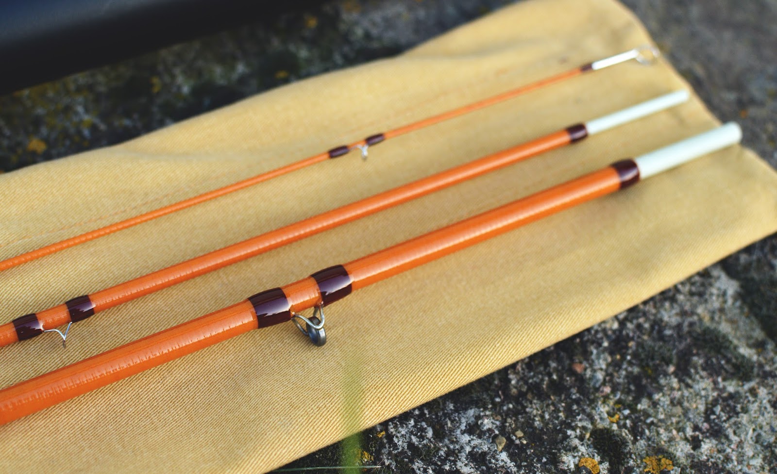 Handcrafted graphite and fiberglass fly rods: James Green glass