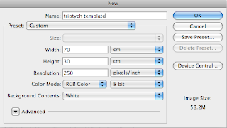 Visual recording: How to make a Triptych Template in Photoshop