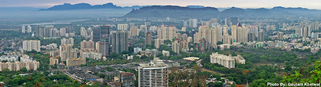 Thane - The Lake City: Thane City from Yeoor Hills