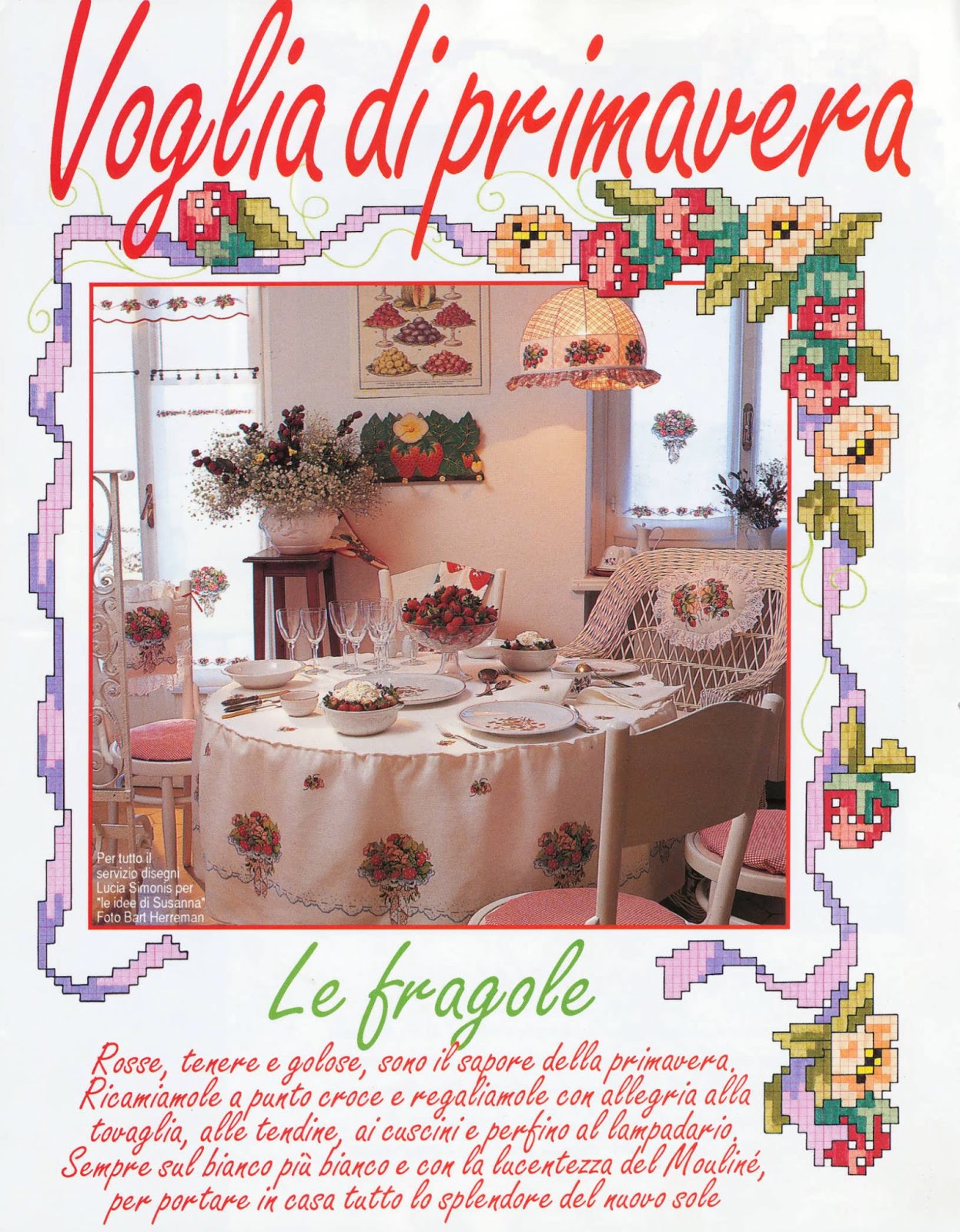 Le chiacchere di Simo... ricamo, maglia, uncinetto e cucito: fragole ...