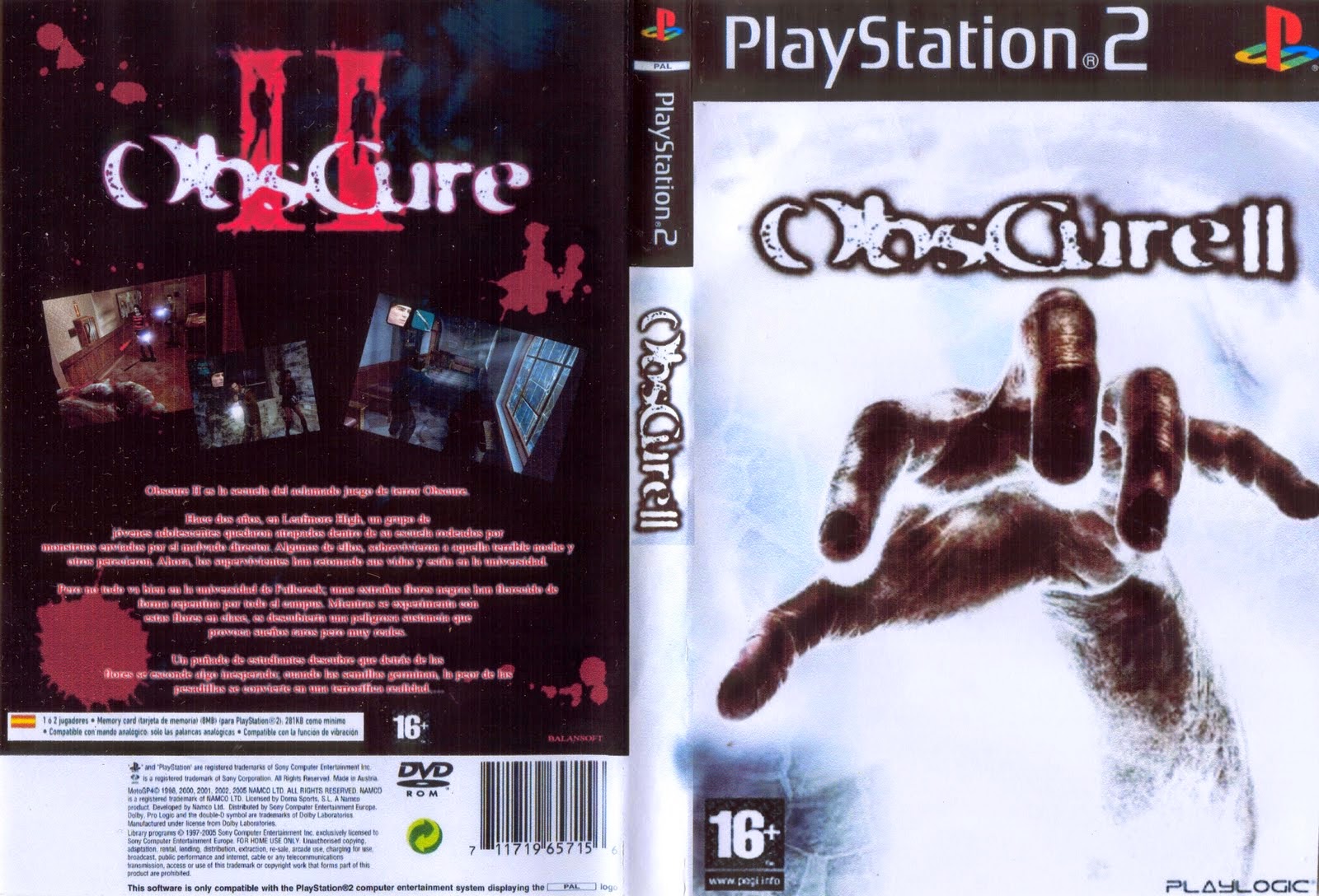 Coleccion Caratulas PS2: Obscure 2