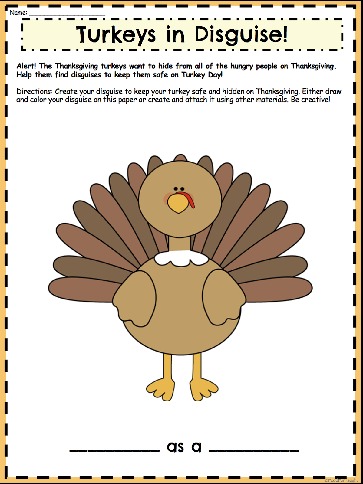 Food For Taught: Incorporating Writing into Thanksgiving Activities