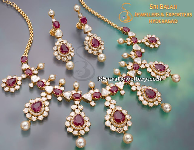 Ruby Diamond Set by Balaji Exporters - Jewellery Designs