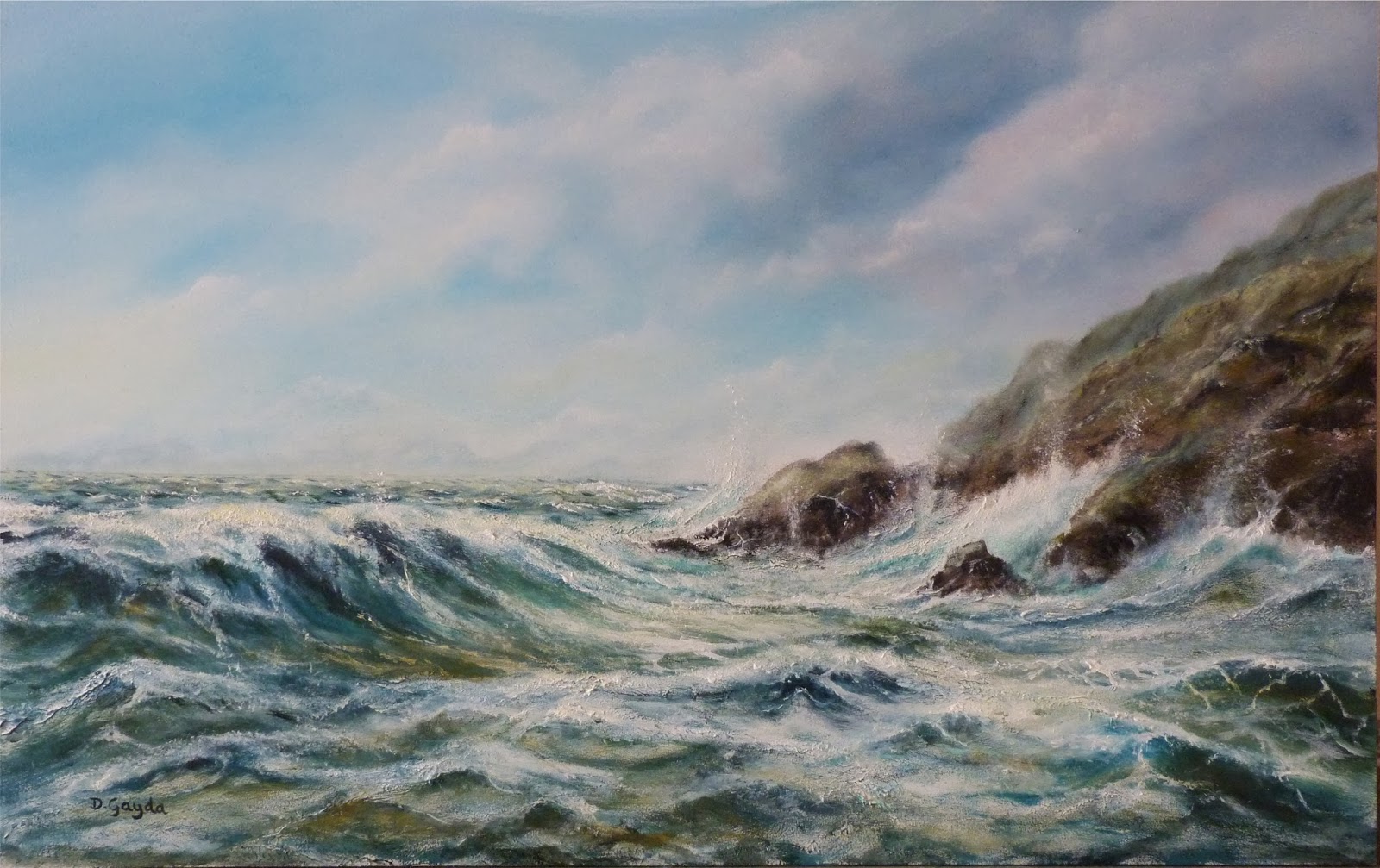 David Gayda marine, Seascape and wave painting artist: November 2013