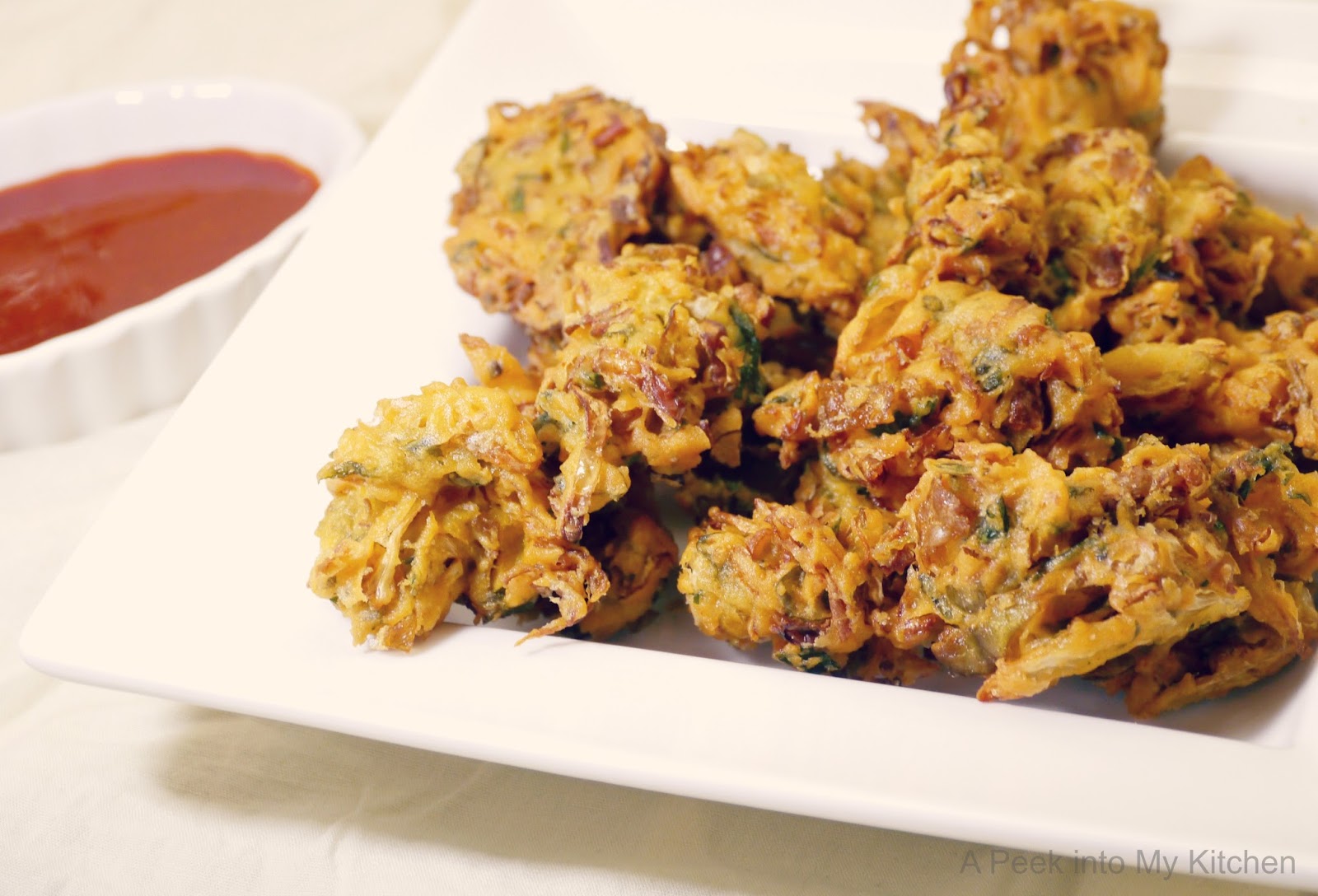 A Peek into My Kitchen: Cabbage Pakoda / Pakora / Fritter ~ Day 5