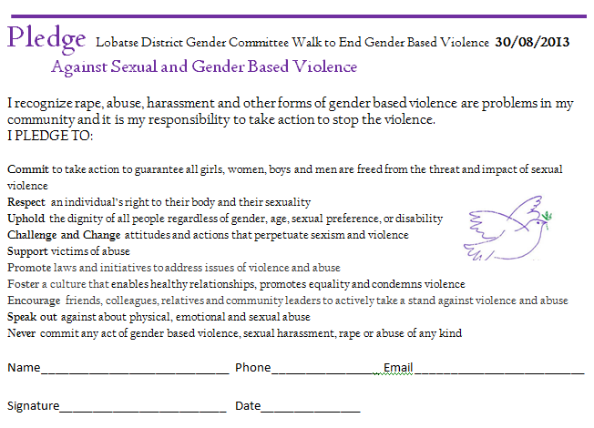 Bomme Isago Association: Pledge to End Gender Based Violence