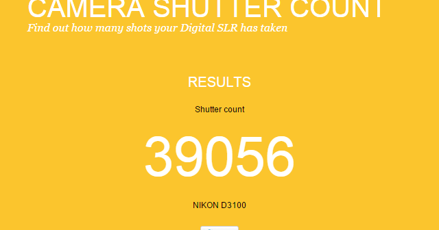 Shutter Count Kamera dan Cara Cek Shutter Count - LensFotografi