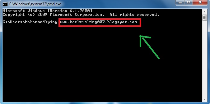 Finding Ip Address Of A Website Using Command Prompt Or Cmd