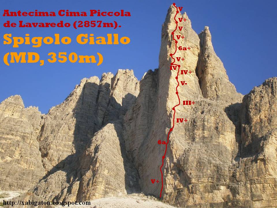"HOKUS POKUS": Antecima de la Cima Piccola de Lavaredo (2857m) "Spigolo ...
