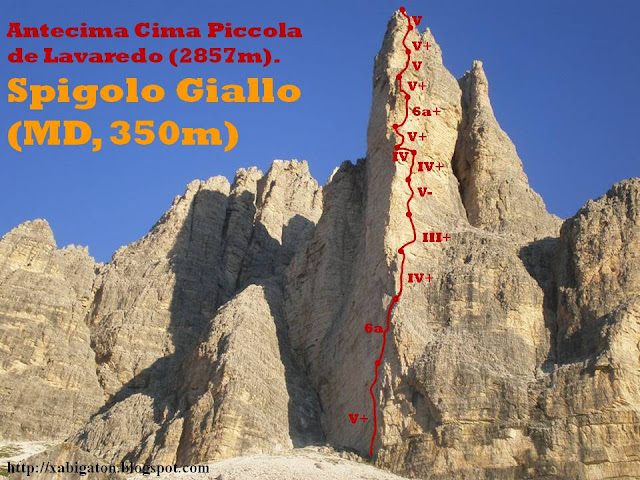 "HOKUS POKUS": Antecima de la Cima Piccola de Lavaredo (2857m) "Spigolo ...