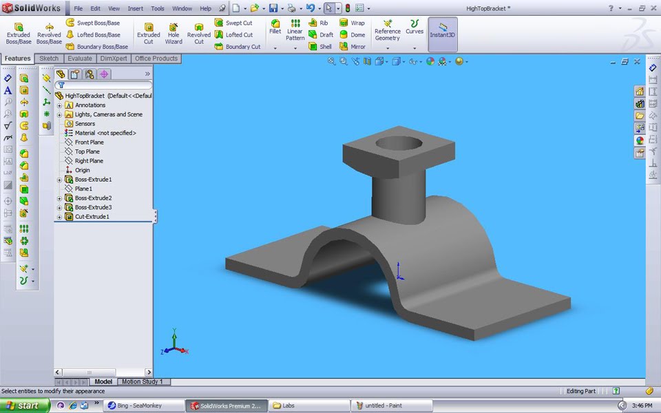CAD Crusader: SOLIDWORKS, Part Design 7, Lab Exercise 2