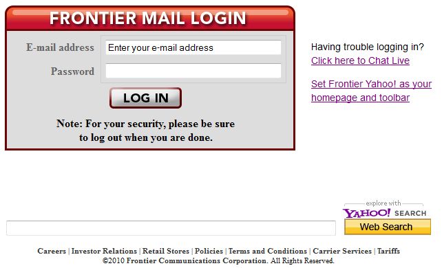 Frontier Mail Login