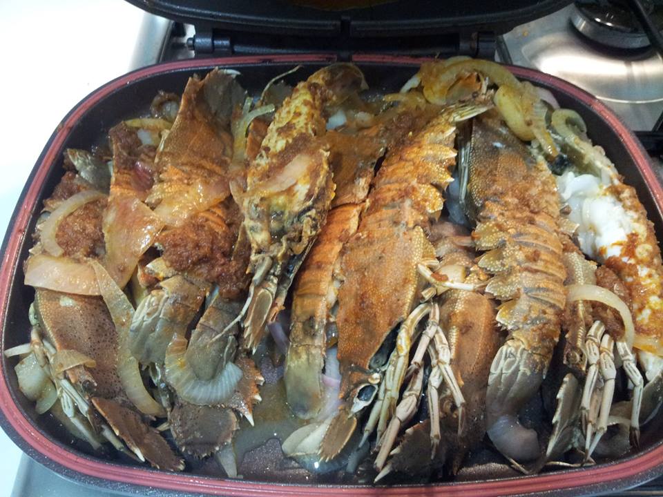 Sambal Chilli Crayfish/ Slipper Lobster cooked using Happycallpan ...