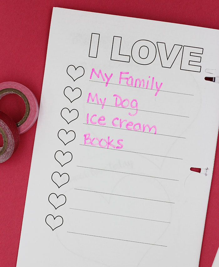 Free Printable Love Journal for Kids | Sunny Day Family