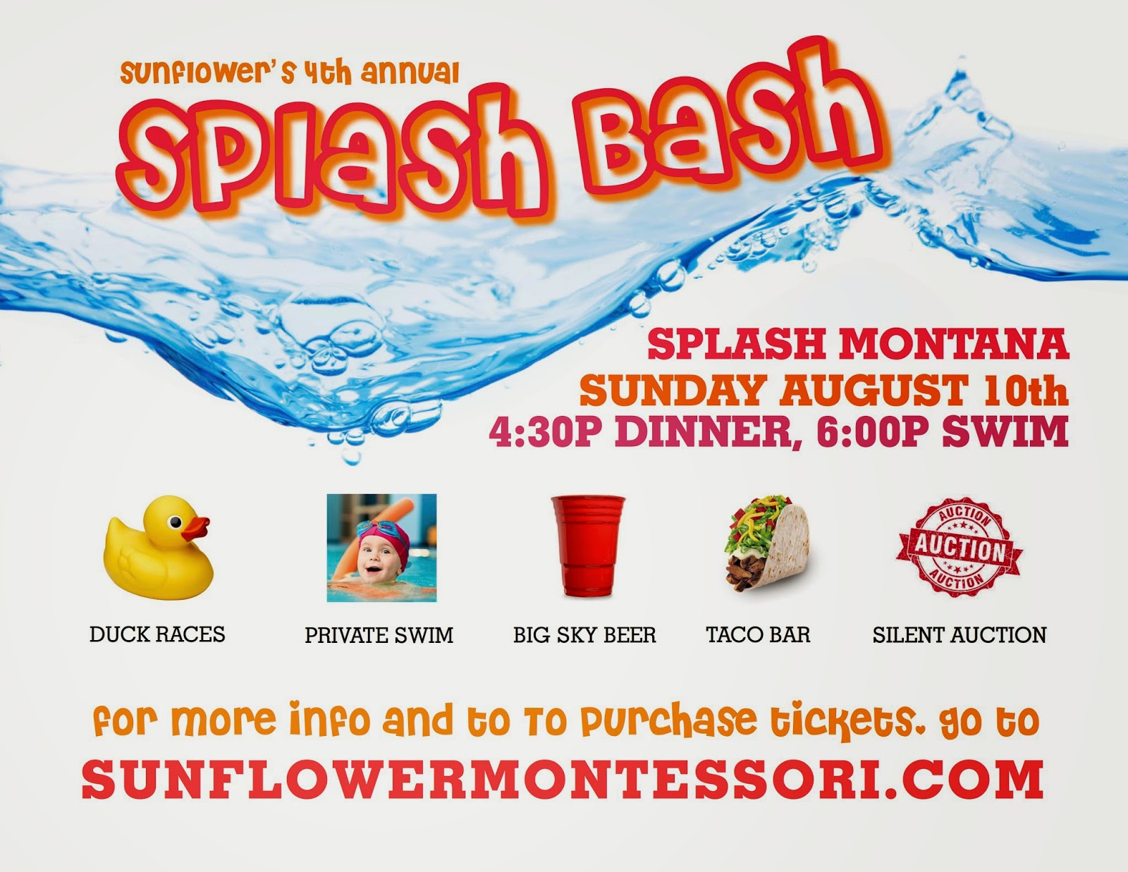 Sunflower Montessori Parents' Association: 4TH ANNUAL SPLASH BASH