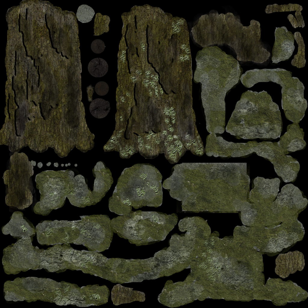 Nathan Holcomb 3D Artist: Completed Swamp Scene with UVs and Texture Files