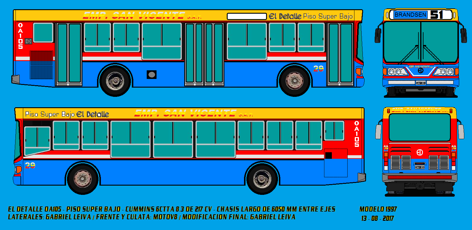 VEHÍCULOS EN GENERAL: 217 - DIBUJOS DE BONDIS - EIVAR Y EL DETALLE