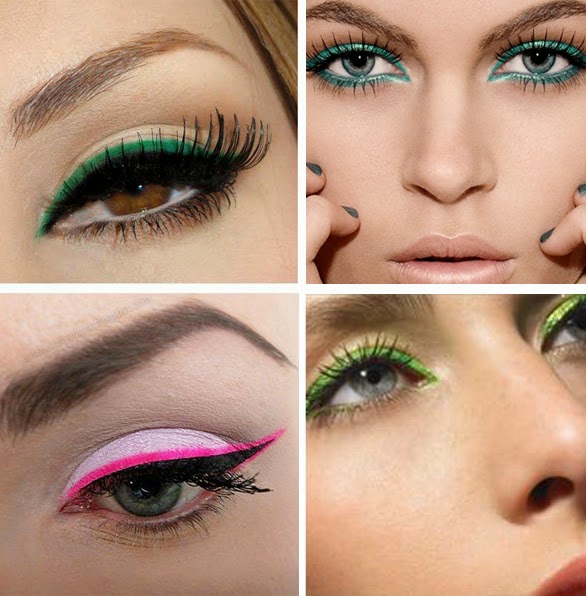 Bright World Of Makeup: Passo a passo: delineador colorido