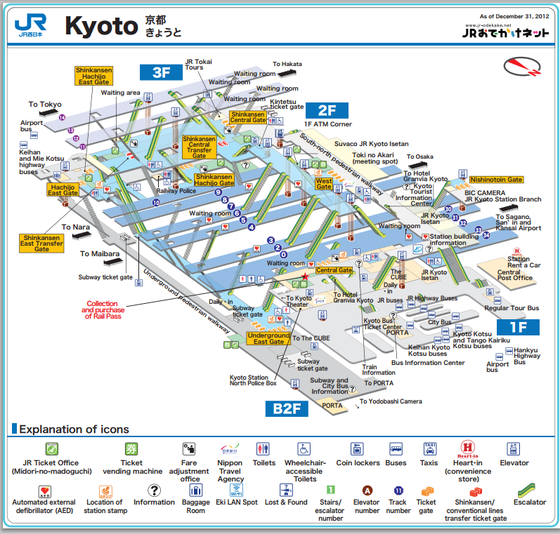 今日は : KYOTO JR STATION MAP
