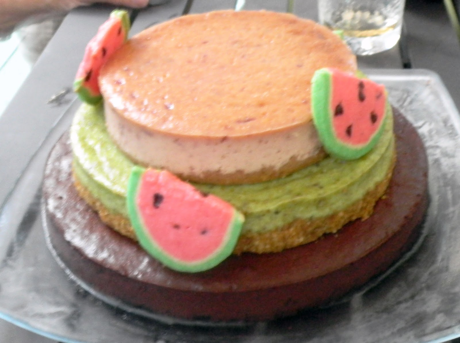 Baking For Robby: Tiered Spumoni Cheesecake