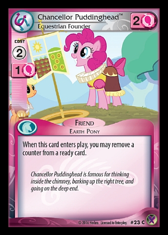 MLP Chancellor Puddinghead, Equestrian Founder CCG Cards | MLP Merch