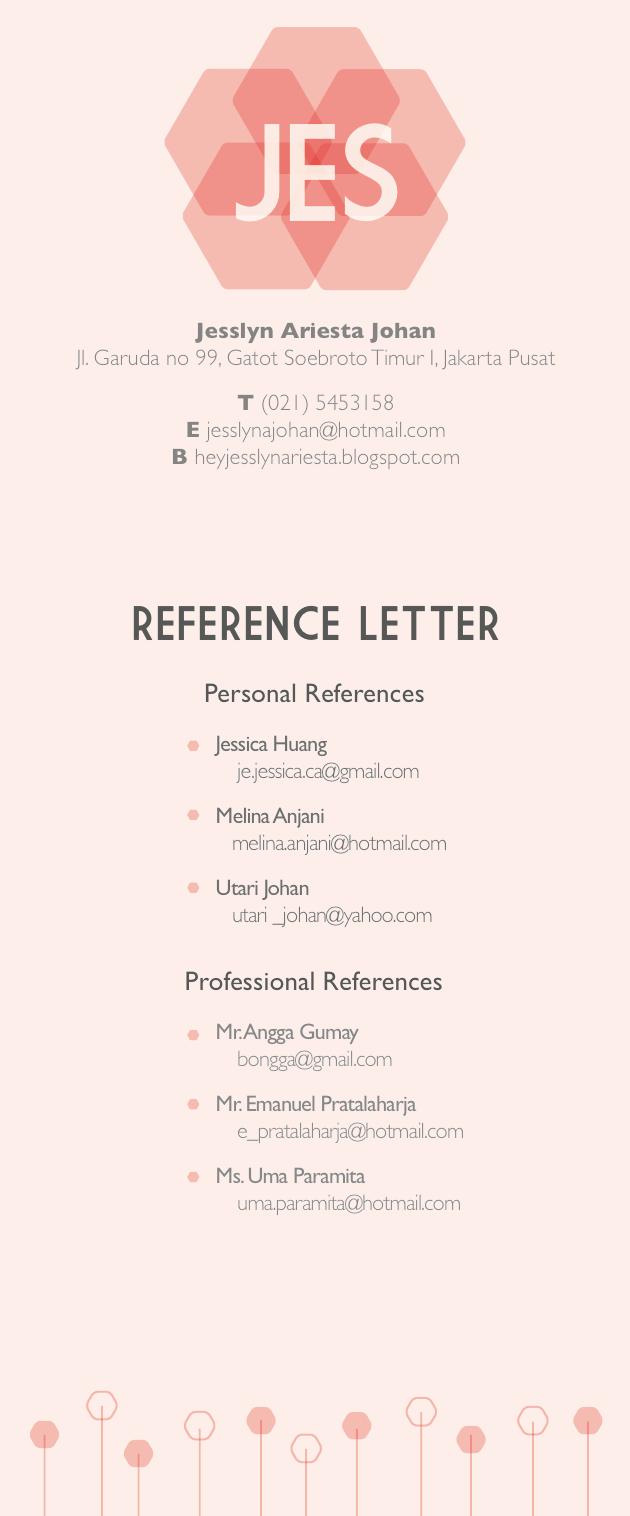 Hey, I'm Jesslyn.: Cover Letter, CV/Resume & Reference Letter