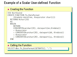 sharing: Example of a Scalar User-Defined Function