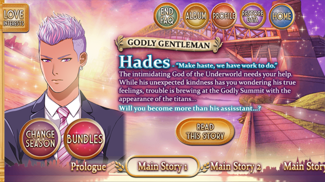 Otome-toshi: Astoria: Fate's Kiss: Hades, Season 1 & 2 CGs