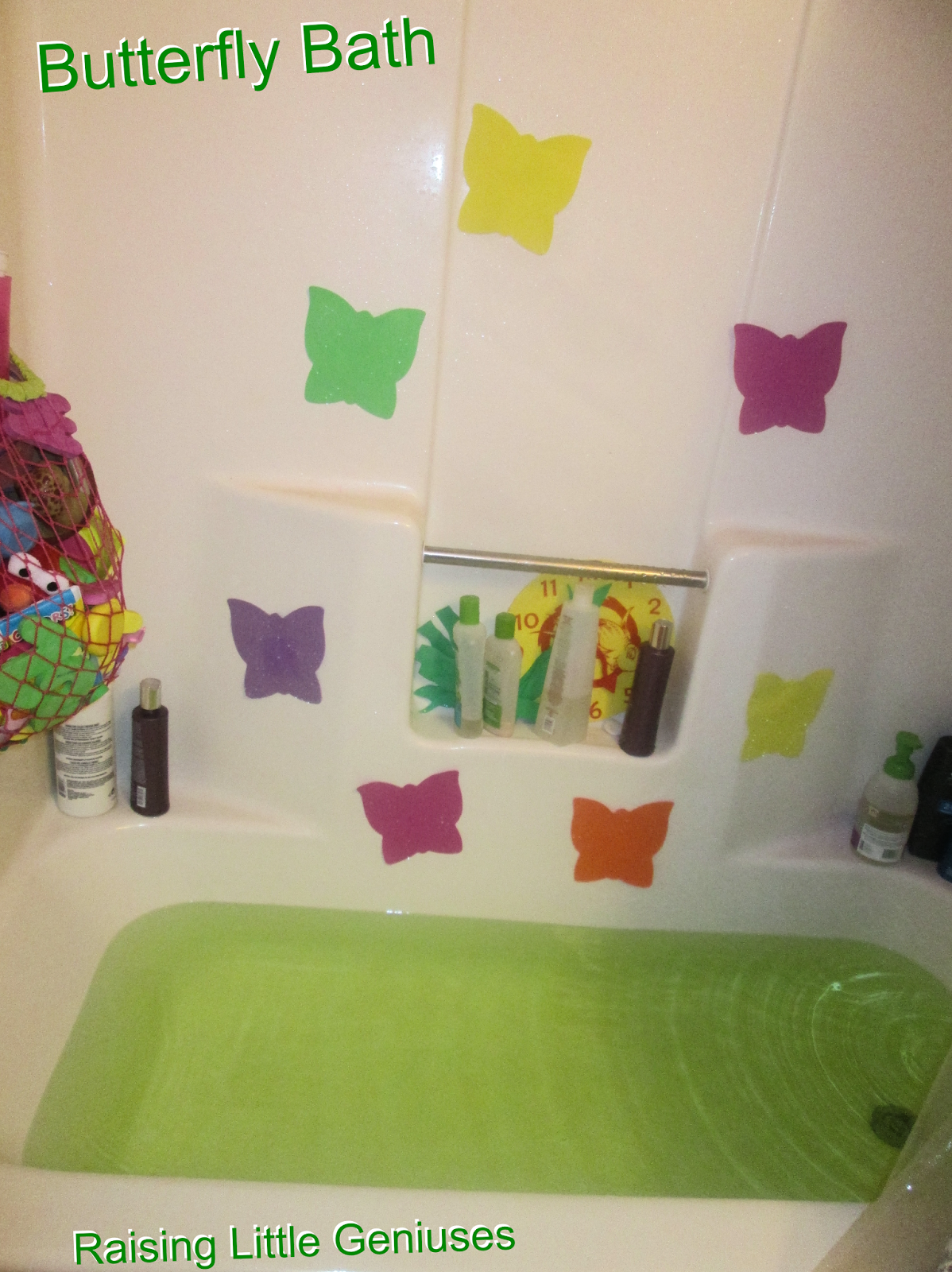 Raising Little Geniuses: Butterfly Bath with Create a Butterfly Bath Paint