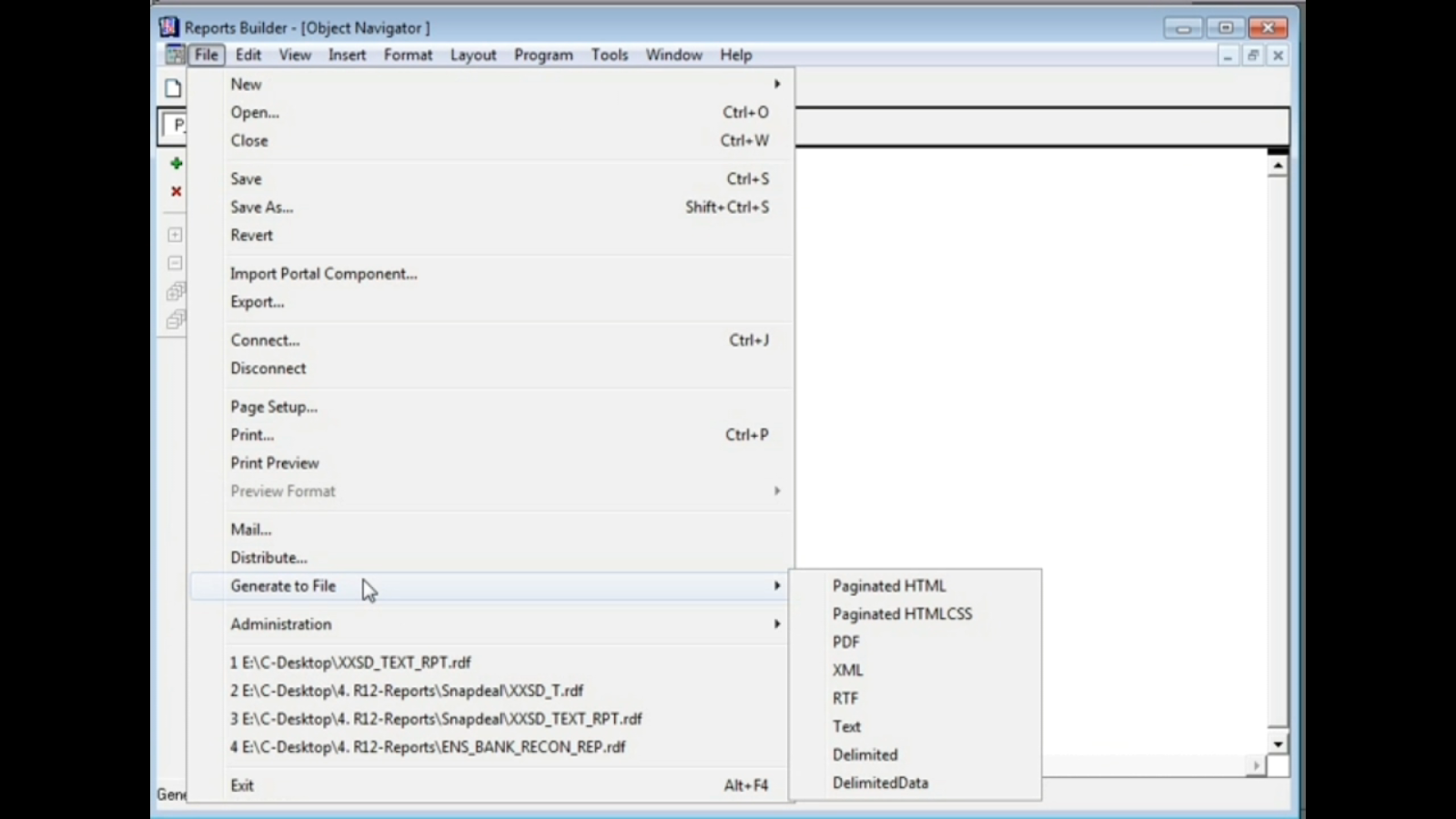 How to create oracle text reports with Examples