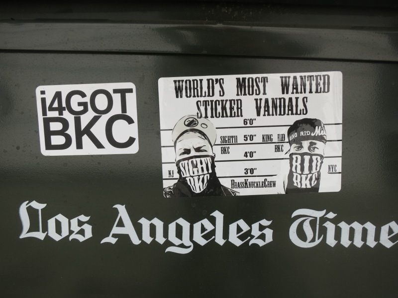 MELROSEandFAIRFAX: World's Most Wanted Sticker Vandals