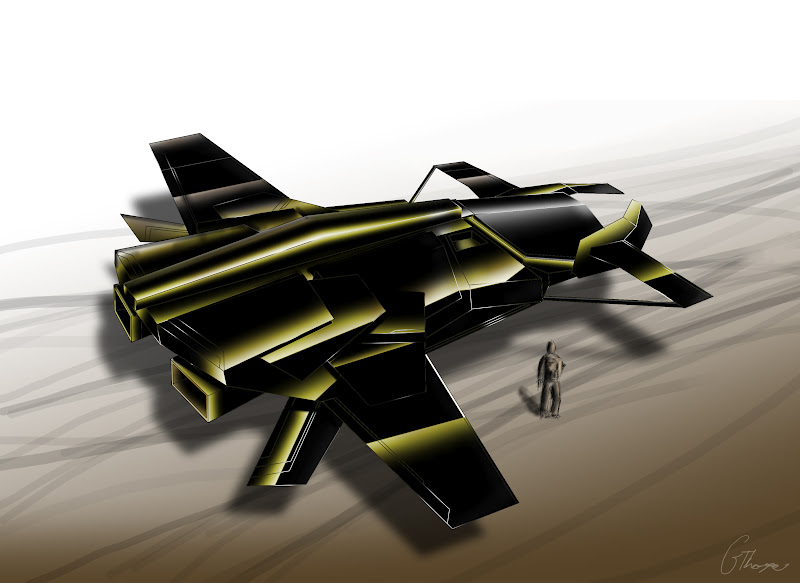ART AND DESIGN STUDENT: Stealth Sci-Fi Fighter