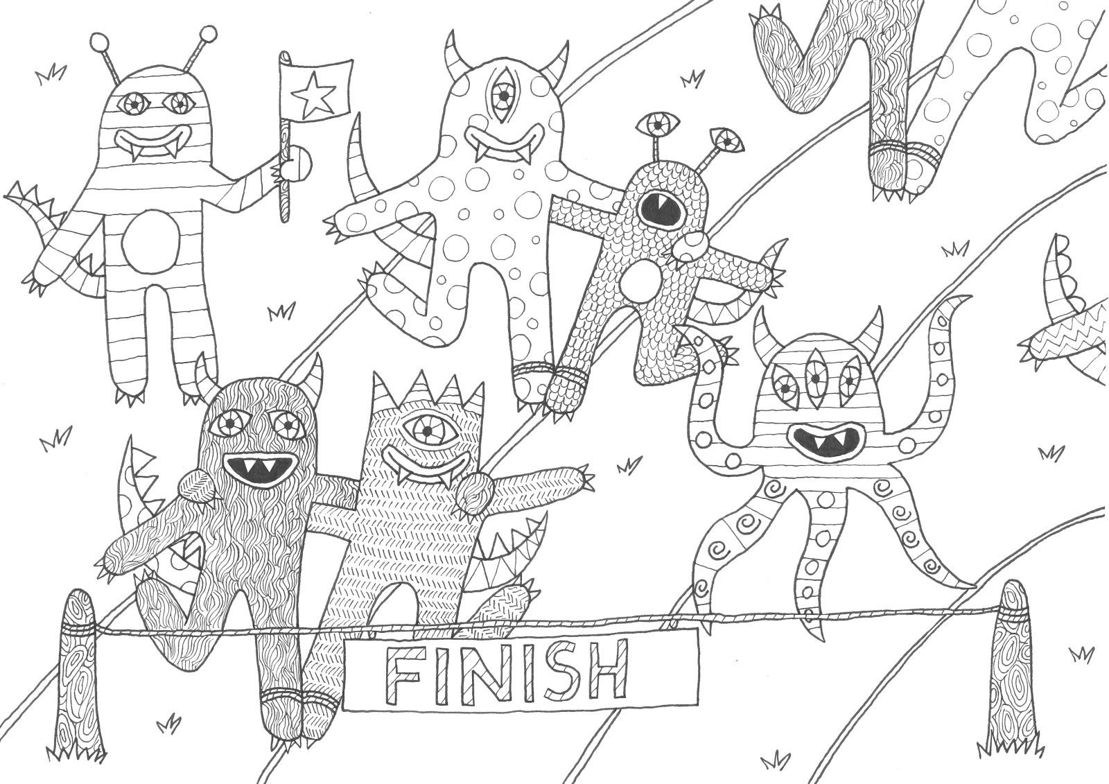 Sports Day Pictures For Colouring