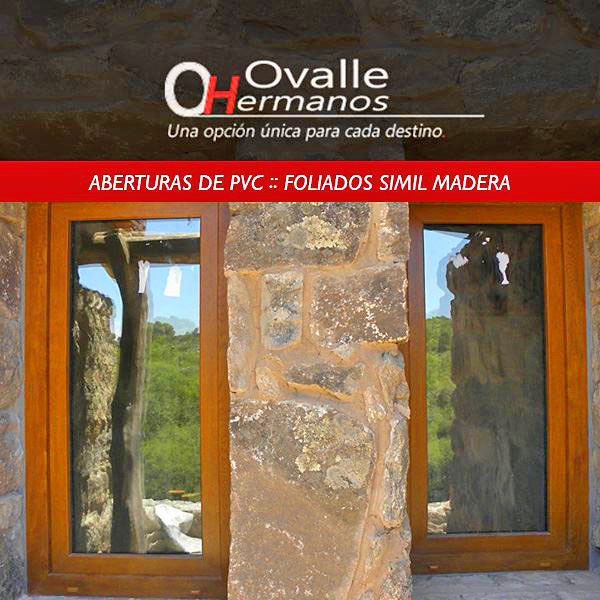 Aberturas de PVC, Ovalle Hnos.: ABERTURAS DE PVC, SIMIL MADERA