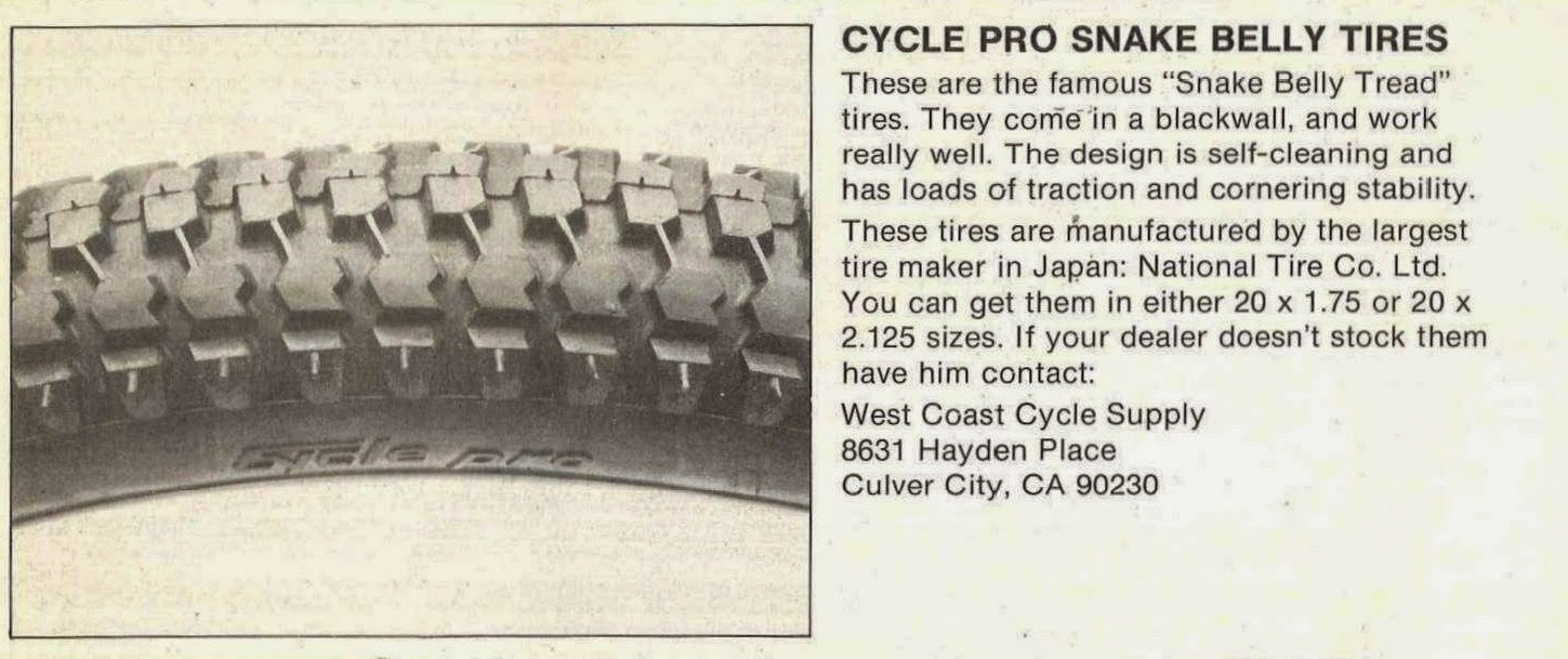 Cycle Pro Snake Belly Blackwall Tires