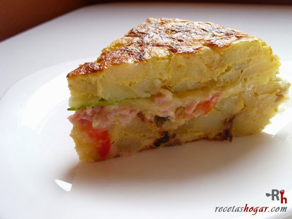 Tortilla española rellena - Receta de cocina casera