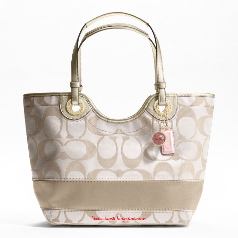 LiTTLE-KiOSK: Coach Signature Beach Tote #19565
