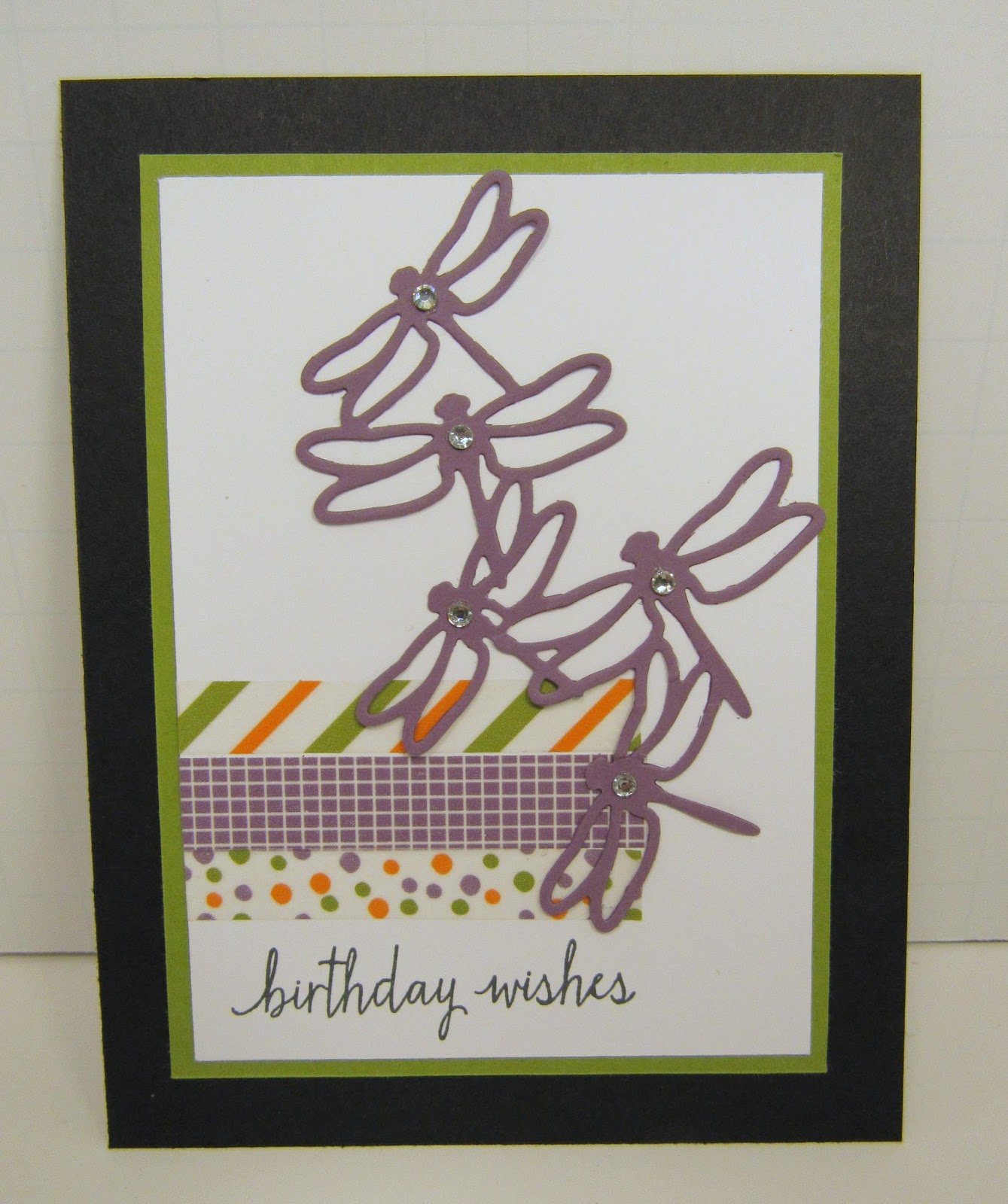 Personally Yours: Detailed Dragonfly Thinlits with Washi Tape