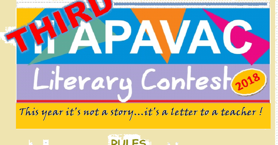 APAVAC Literary Contest: III APAVAC LITERARY CONTEST 2018 POSTER