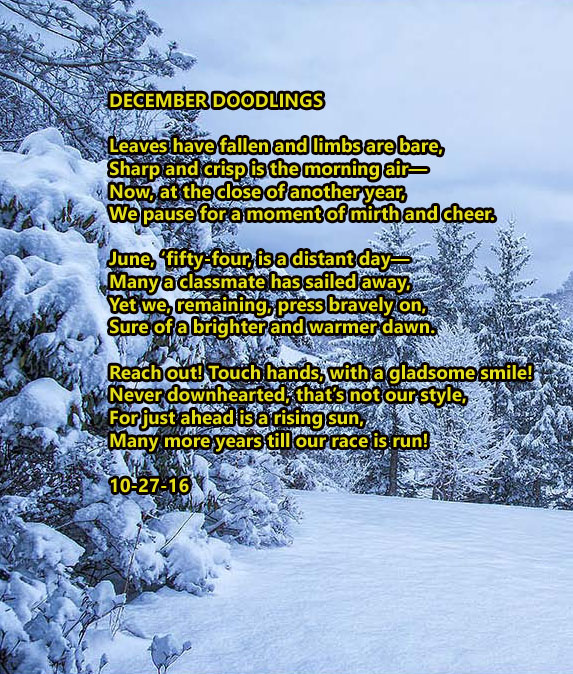 USNA Class of '54 Website!: December Doodlings - Our Poet's December Poem