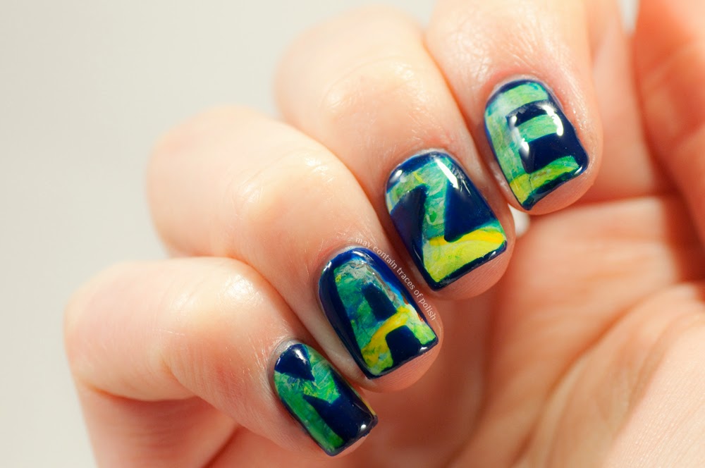 Maze Runner nail art - May contain traces of polish