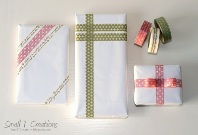 Small T Creations: Washi Tape Gift Wrapping