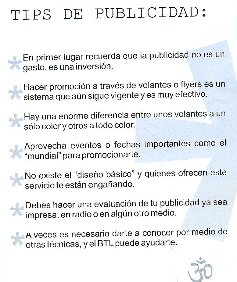 SER CREATIVOS: Tips...