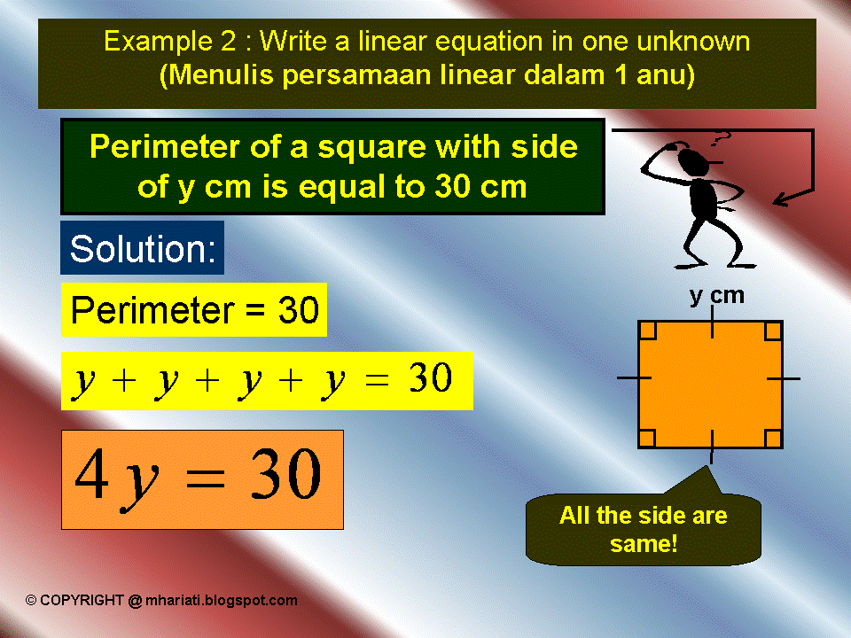 TIP BELAJAR MATEMATIK (TIPS FOR LEARNING MATHEMATICS): WRITE LINEAR ...