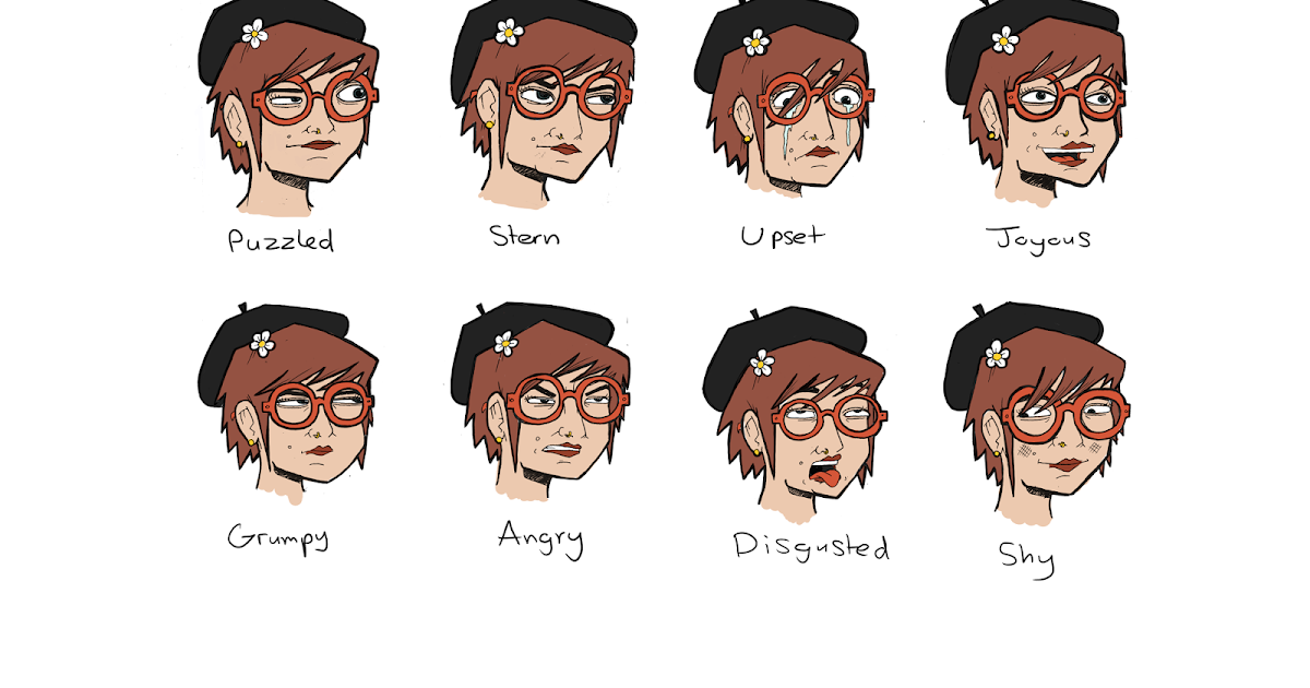 jf259956 - Studio Practice: Captain Character: Expression Sheet